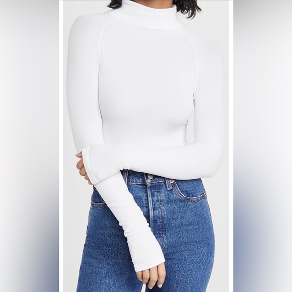 Free People | Sweaters | Free People Womens Seamless White Turtleneck ...